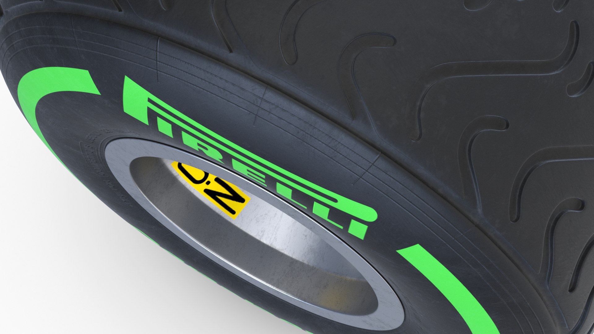 Pirelli Intermediate Green 3D Model - TurboSquid 1443736