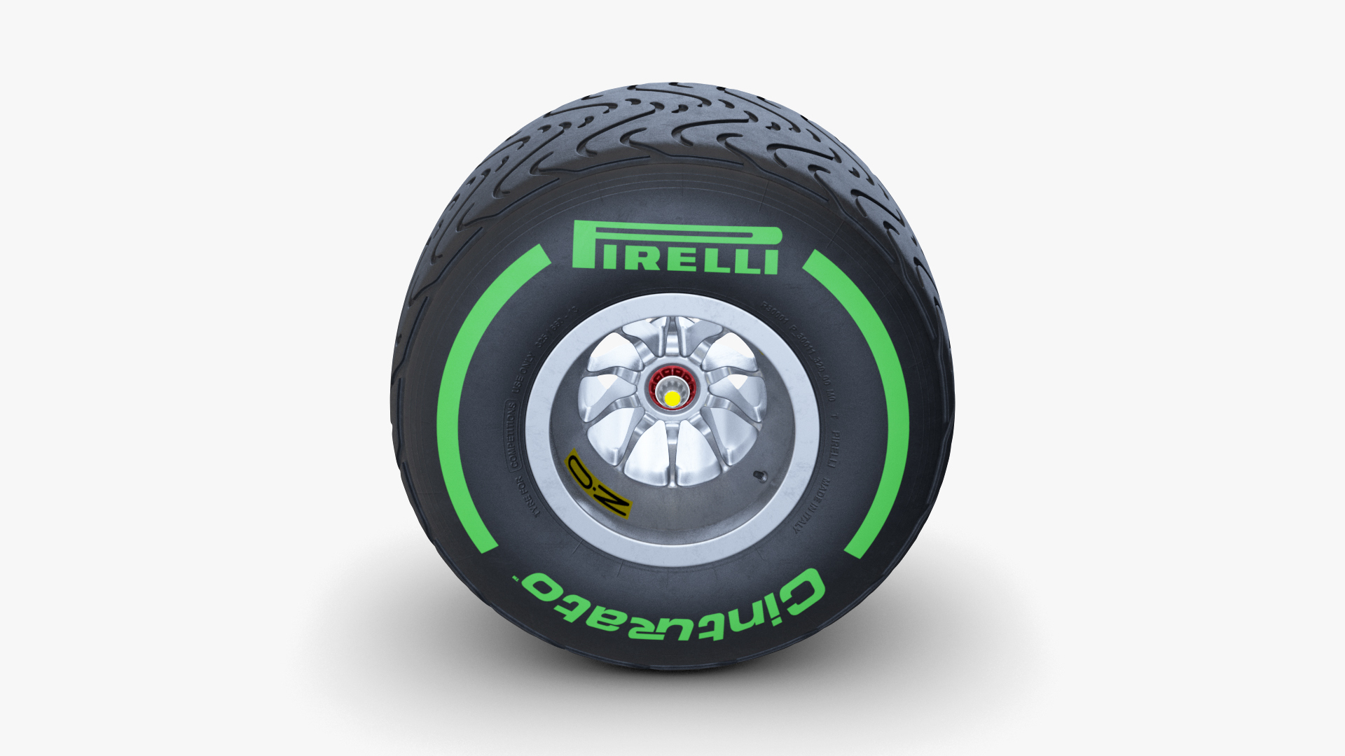 Pirelli Intermediate Green 3D Model - TurboSquid 1443736