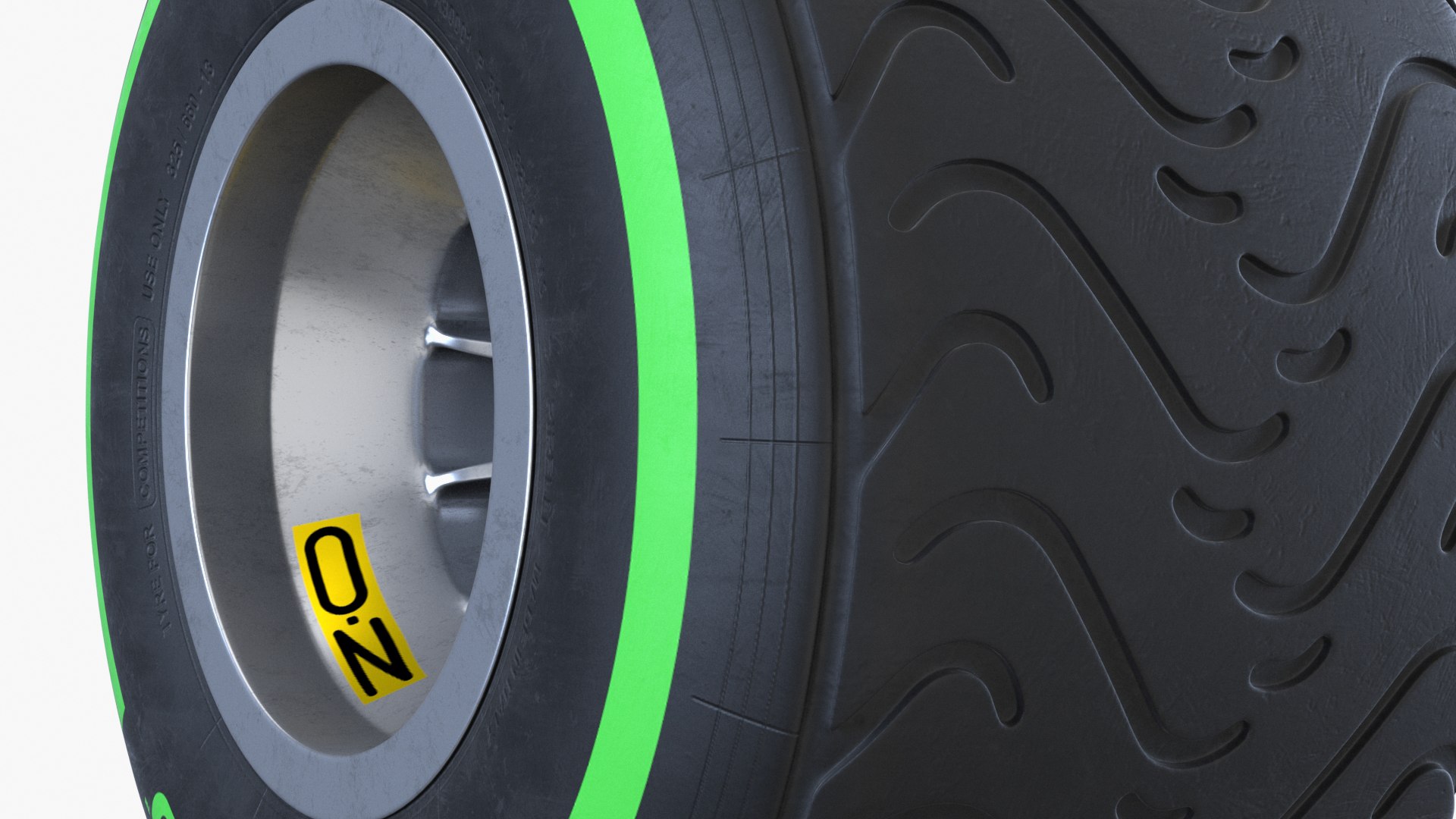 Pirelli Intermediate Green 3D Model - TurboSquid 1443736