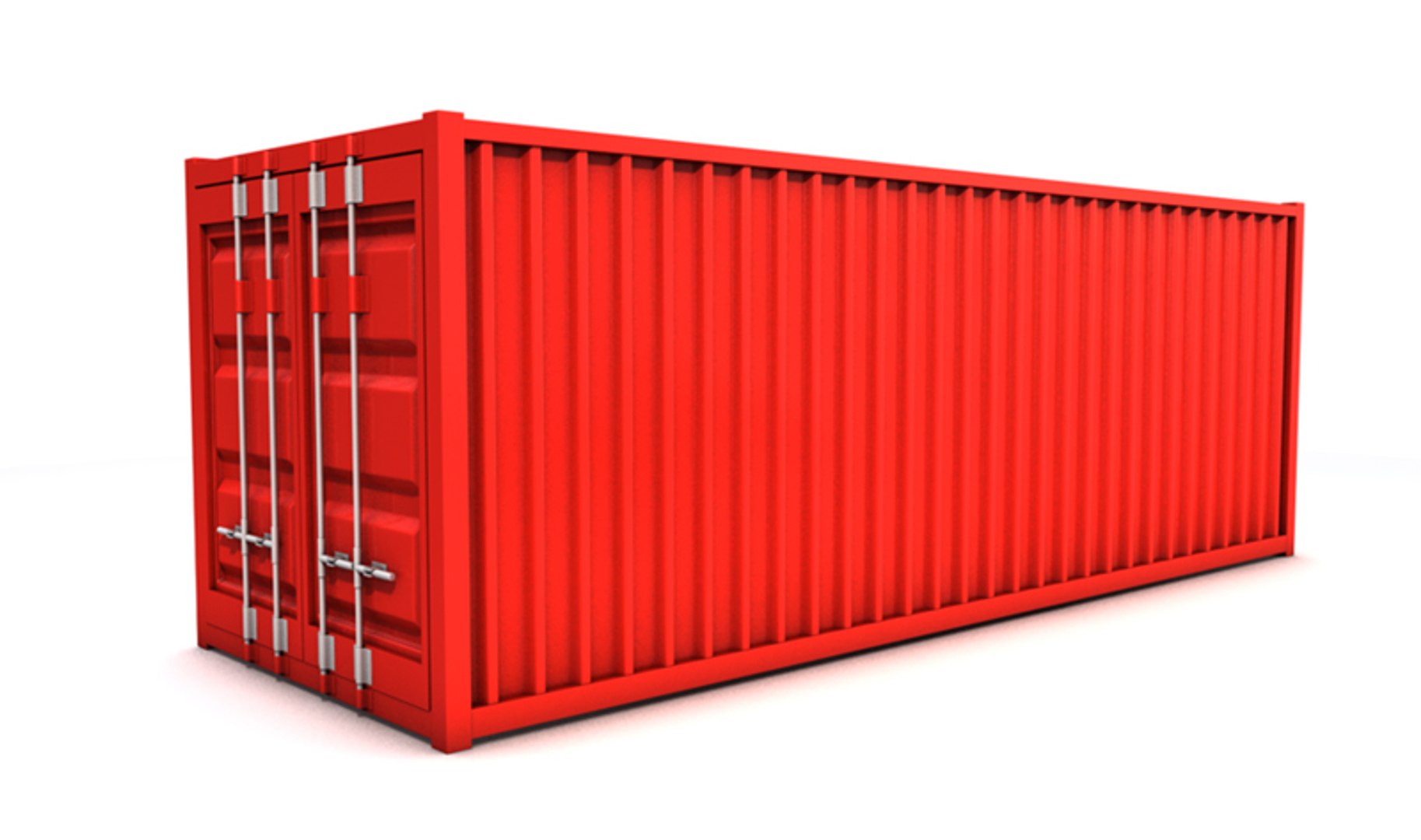Red Shipping Container 3d C4d