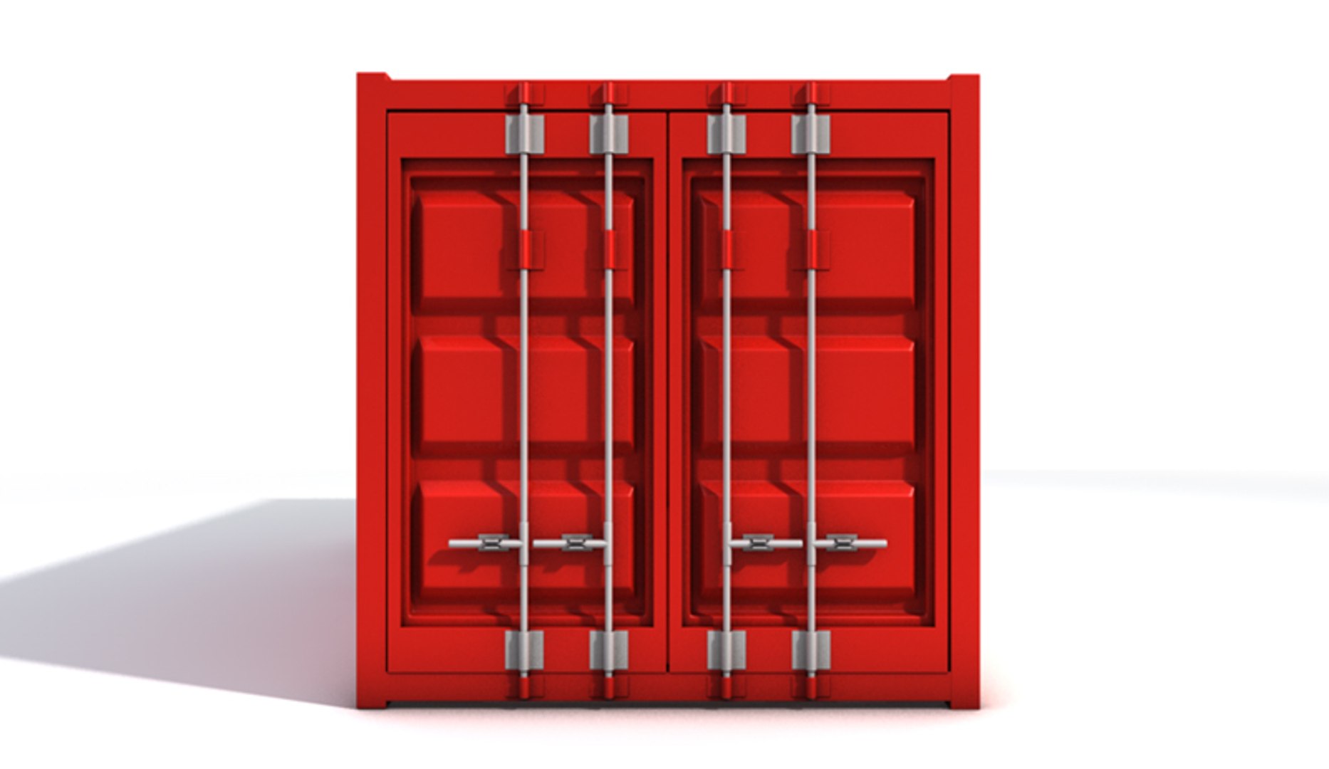 Red Shipping Container 3d C4d