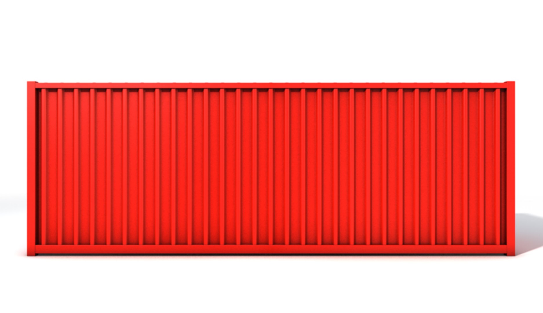 Red Shipping Container 3d C4d
