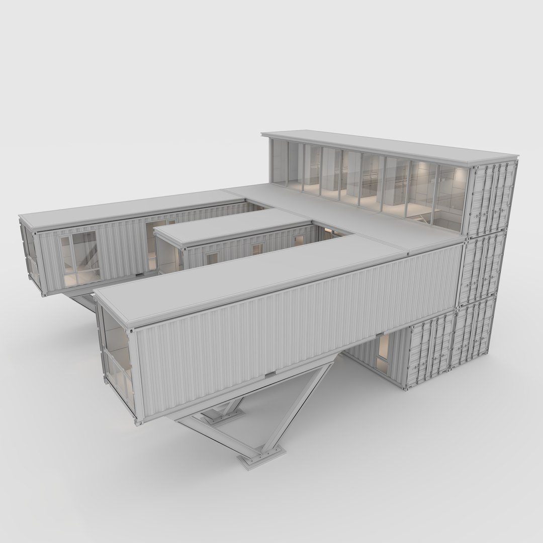 Container Office 2 3D Model - TurboSquid 2107548