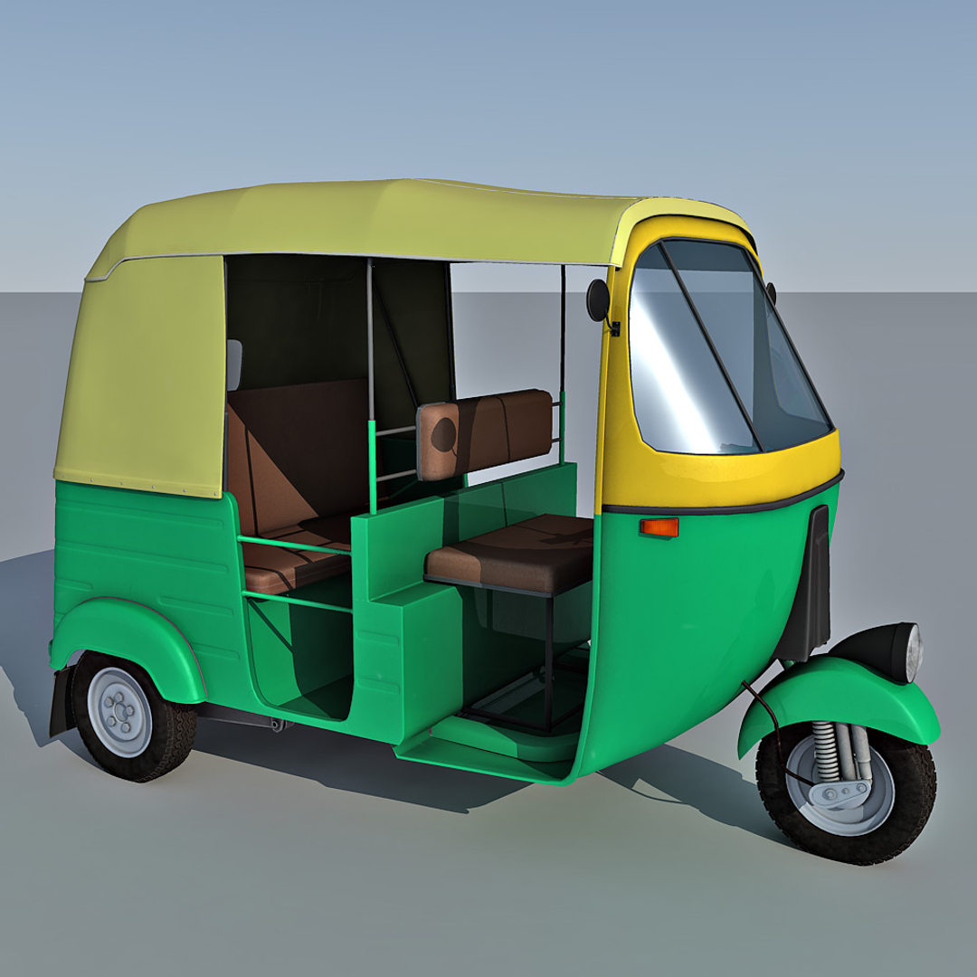 3d model auto rickshaw