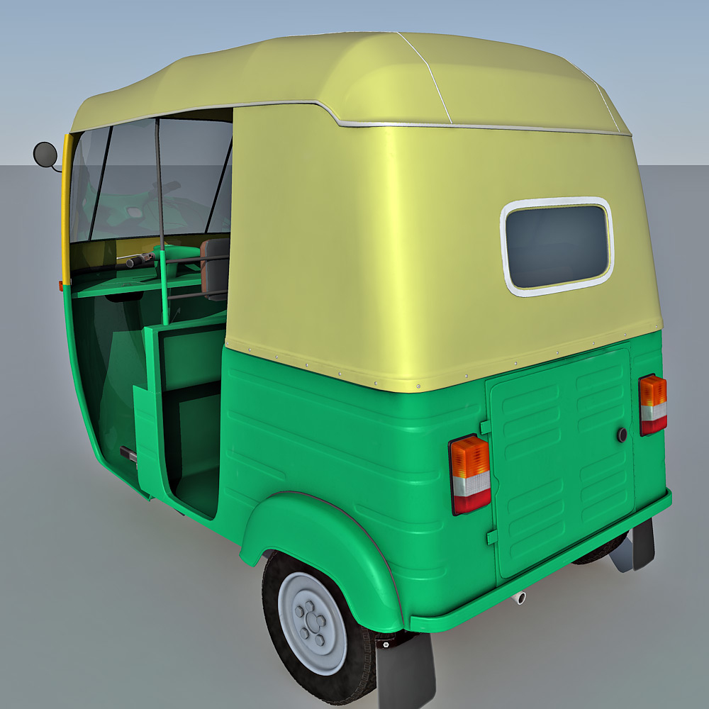 3d model auto rickshaw
