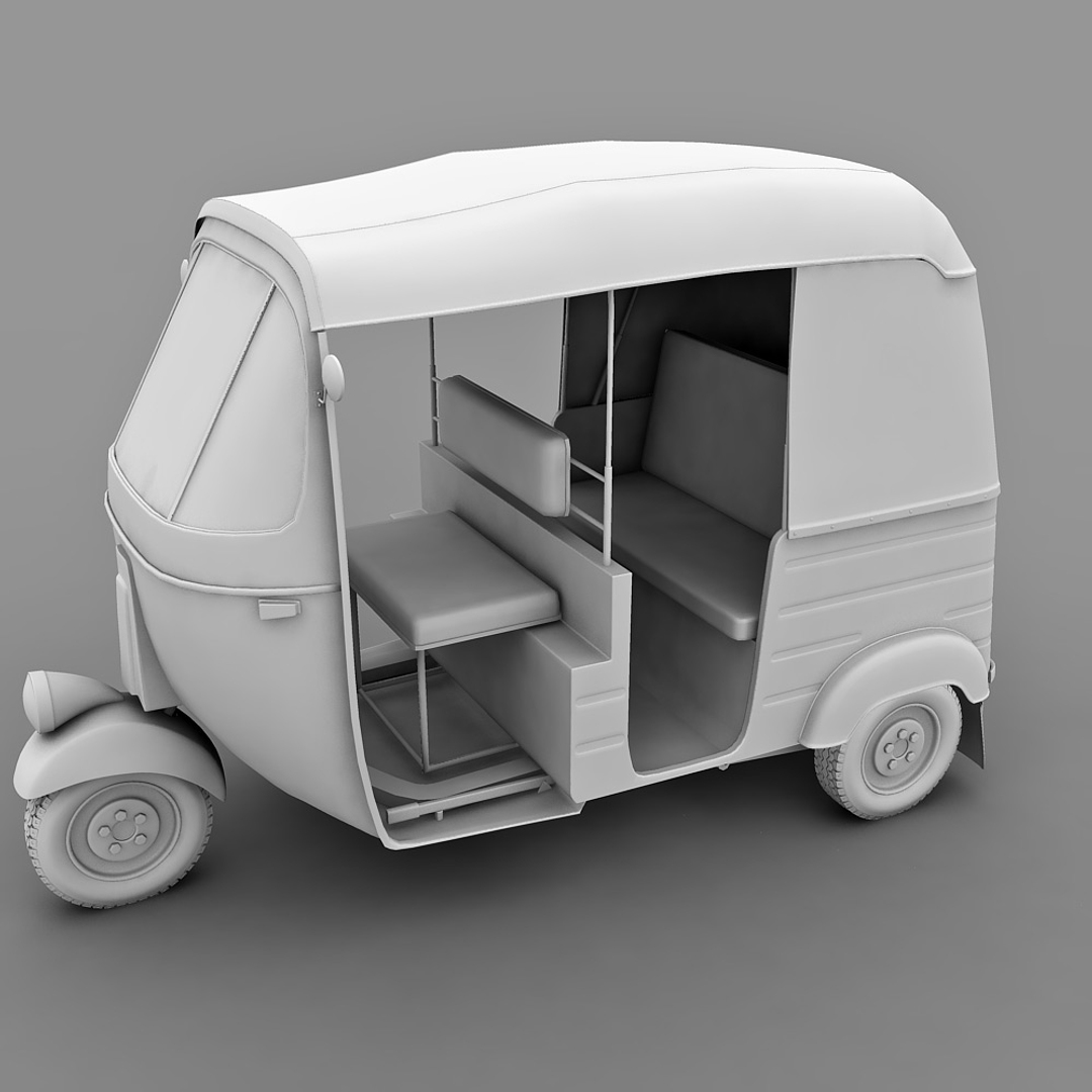 3d model auto rickshaw