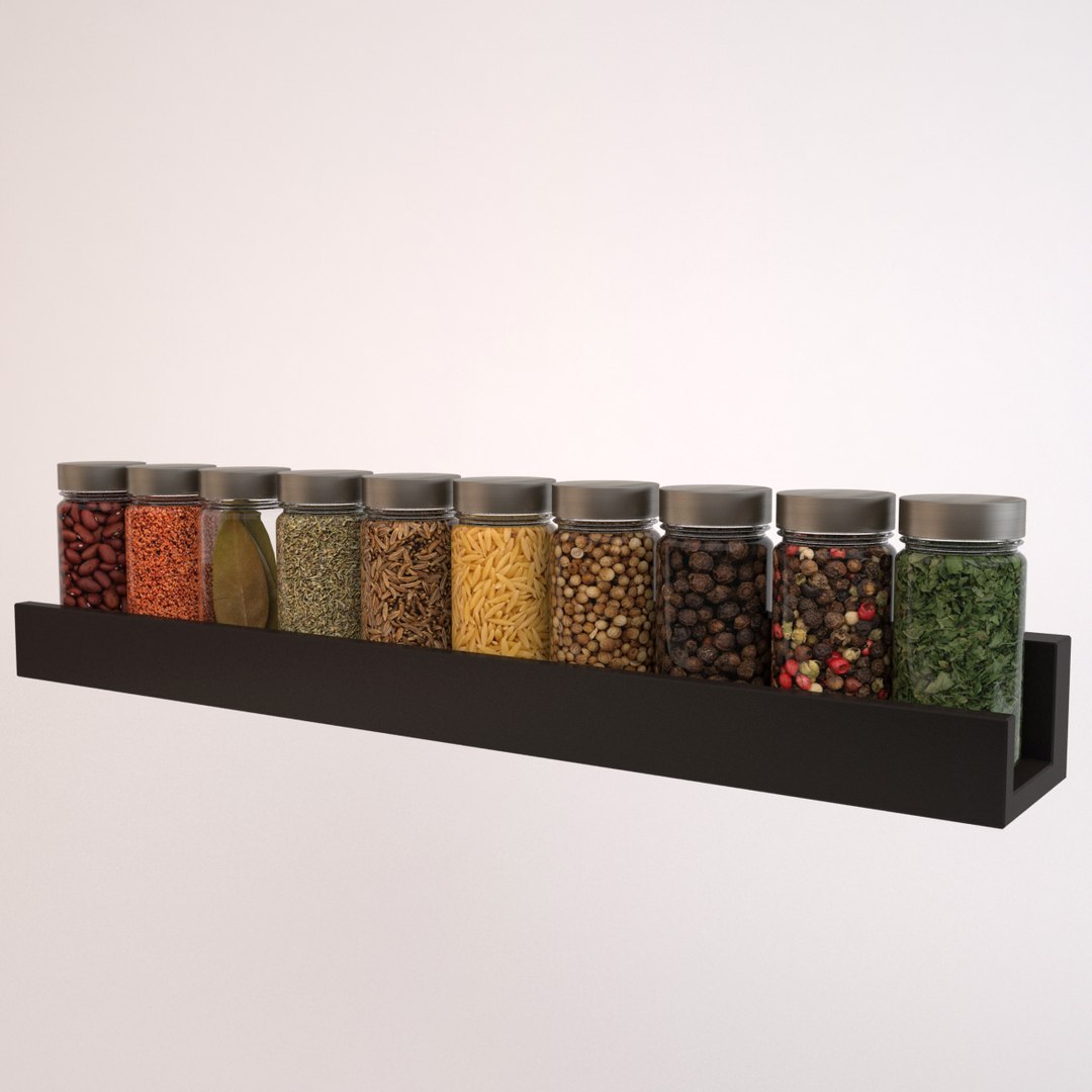 contemporary spice rack 3d max