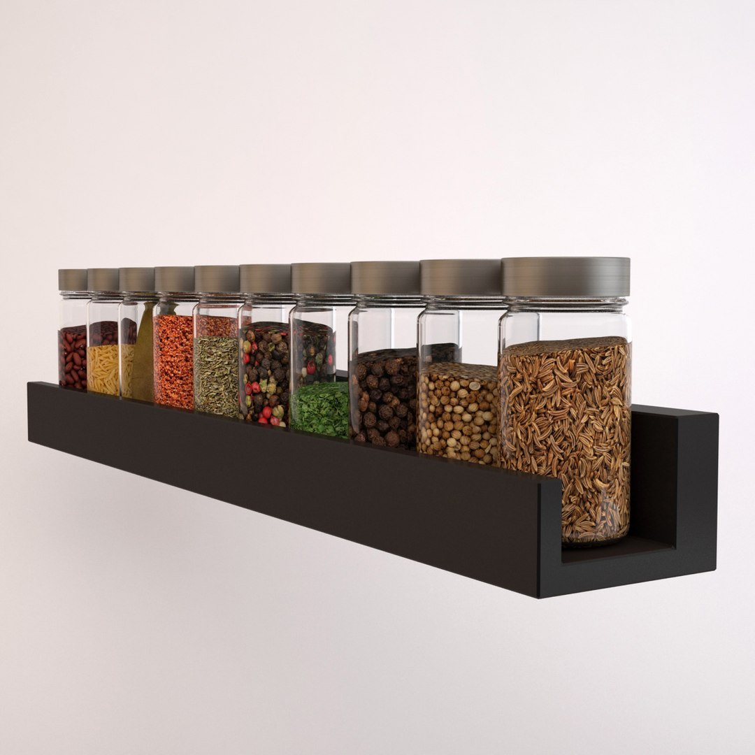 contemporary spice rack 3d max