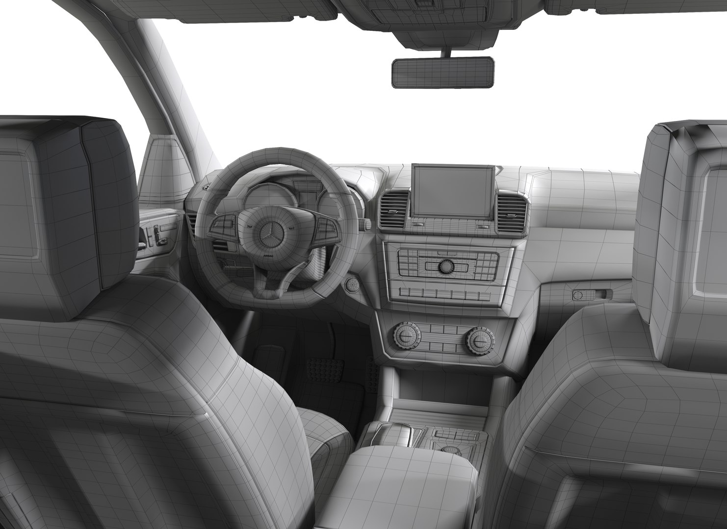 3D Interior Mercedes-Benz GLE W166 - TurboSquid 2132810