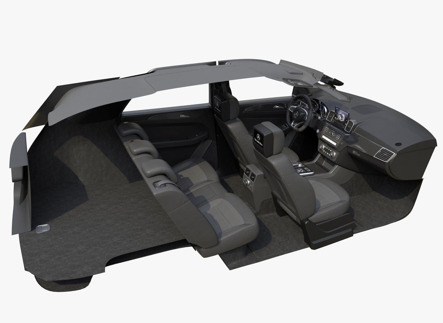 3D Interior Mercedes-Benz GLE W166 - TurboSquid 2132810