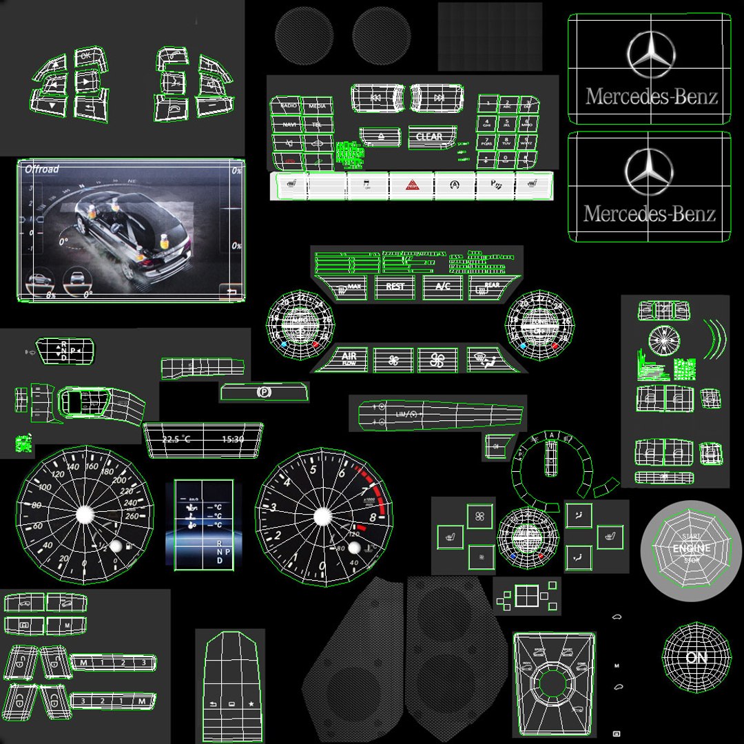 3D Interior Mercedes-Benz GLE W166 - TurboSquid 2132810