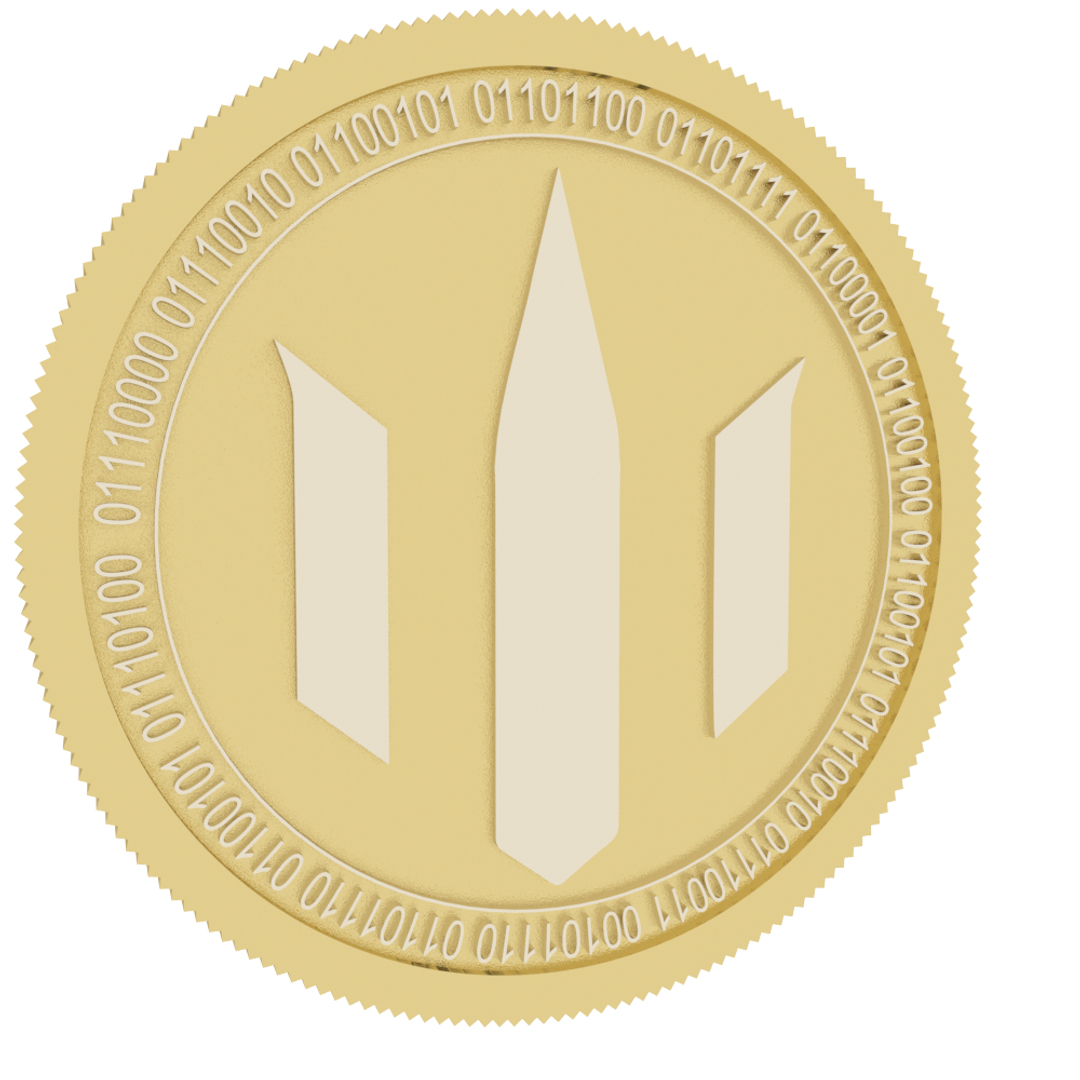 3D model poseidon gold coin - TurboSquid 1555058