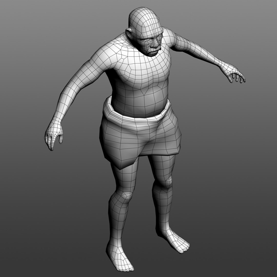 Neanderthal Man Caveman 3d Model