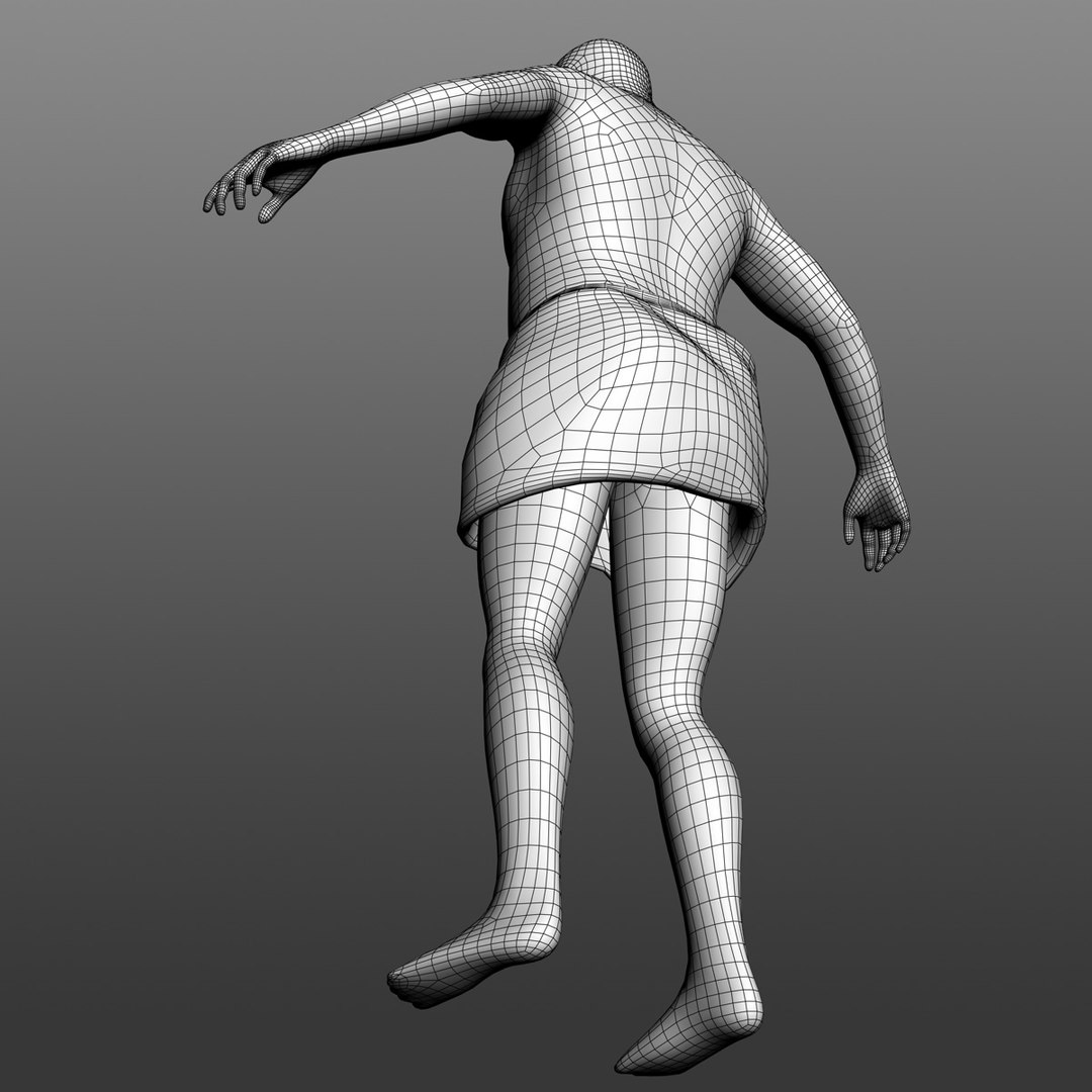 Neanderthal Man Caveman 3d Model