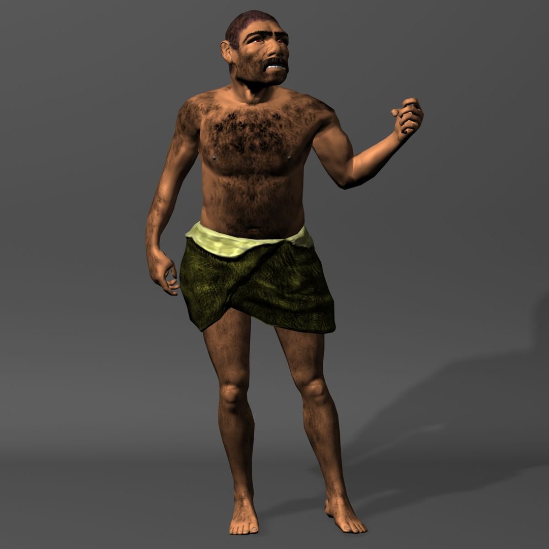 Neanderthal Man Caveman 3d Model