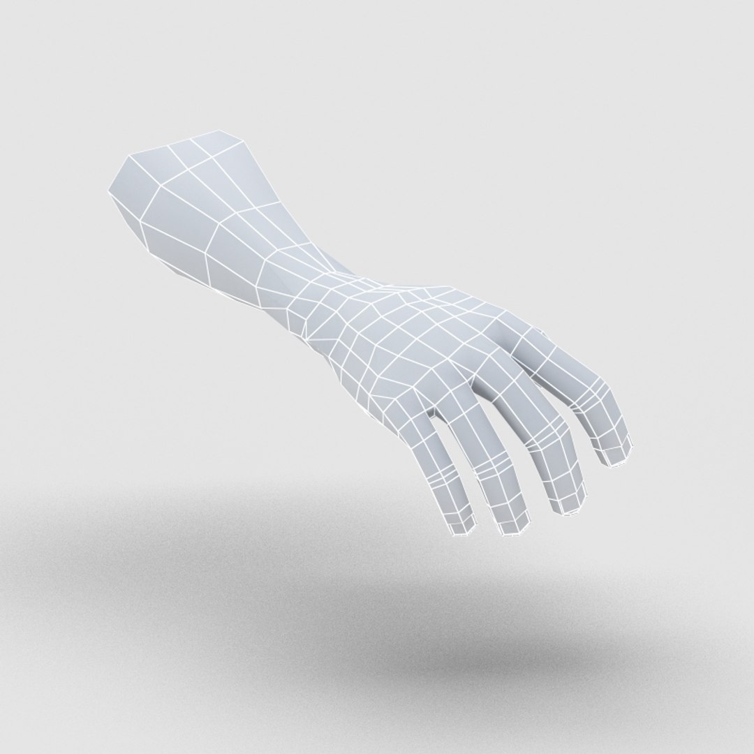 3d model realistic male hand