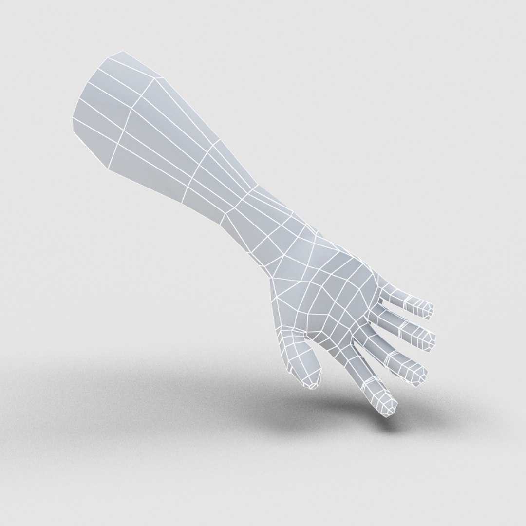 3d model realistic male hand