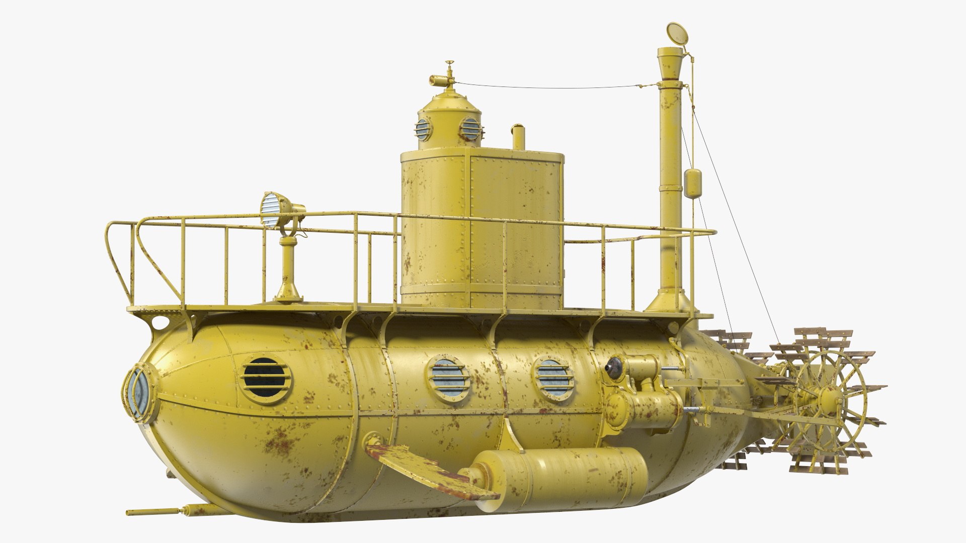Old Yellow Submarine model - TurboSquid 2122463