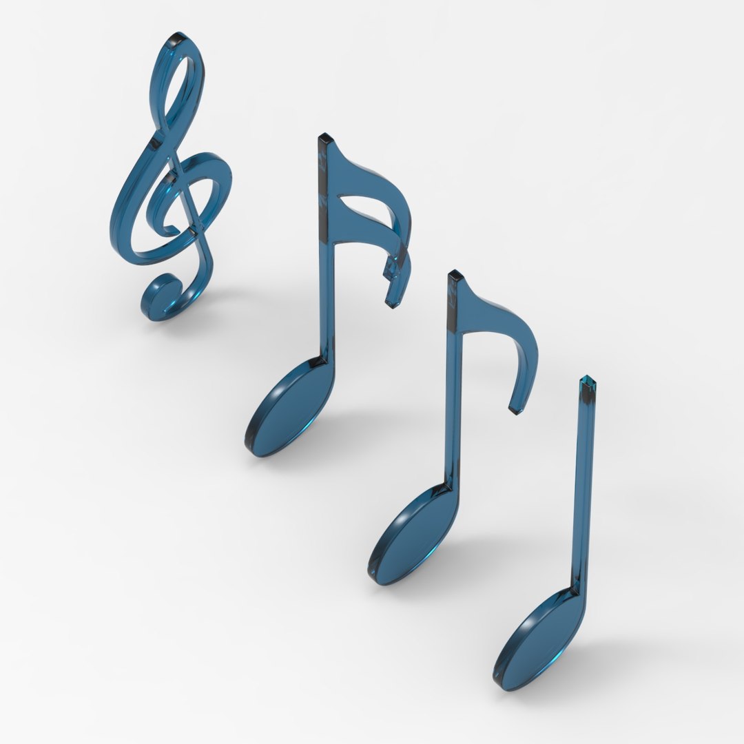 3d Musical Notes