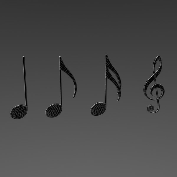 3d musical notes