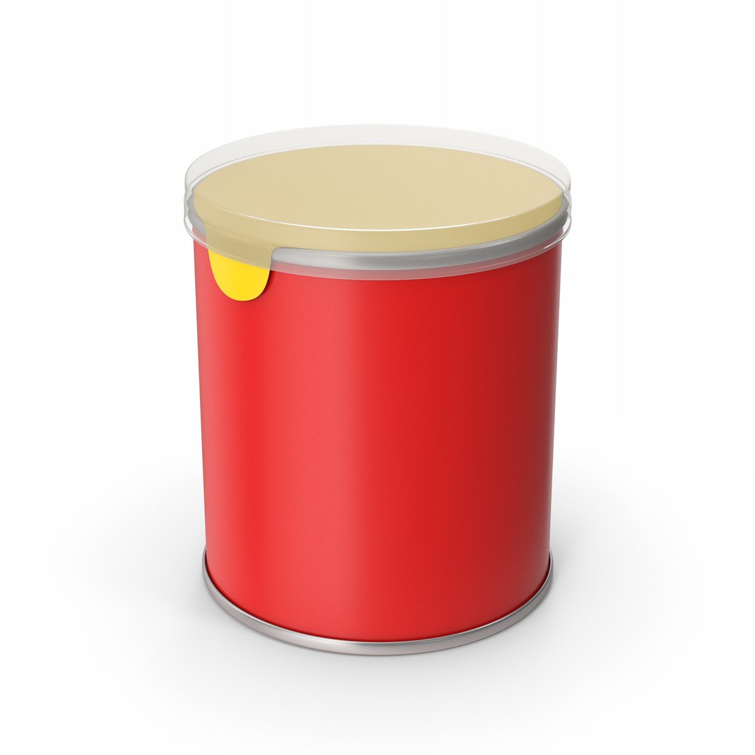 3D Red Chips Tube - TurboSquid 2138011