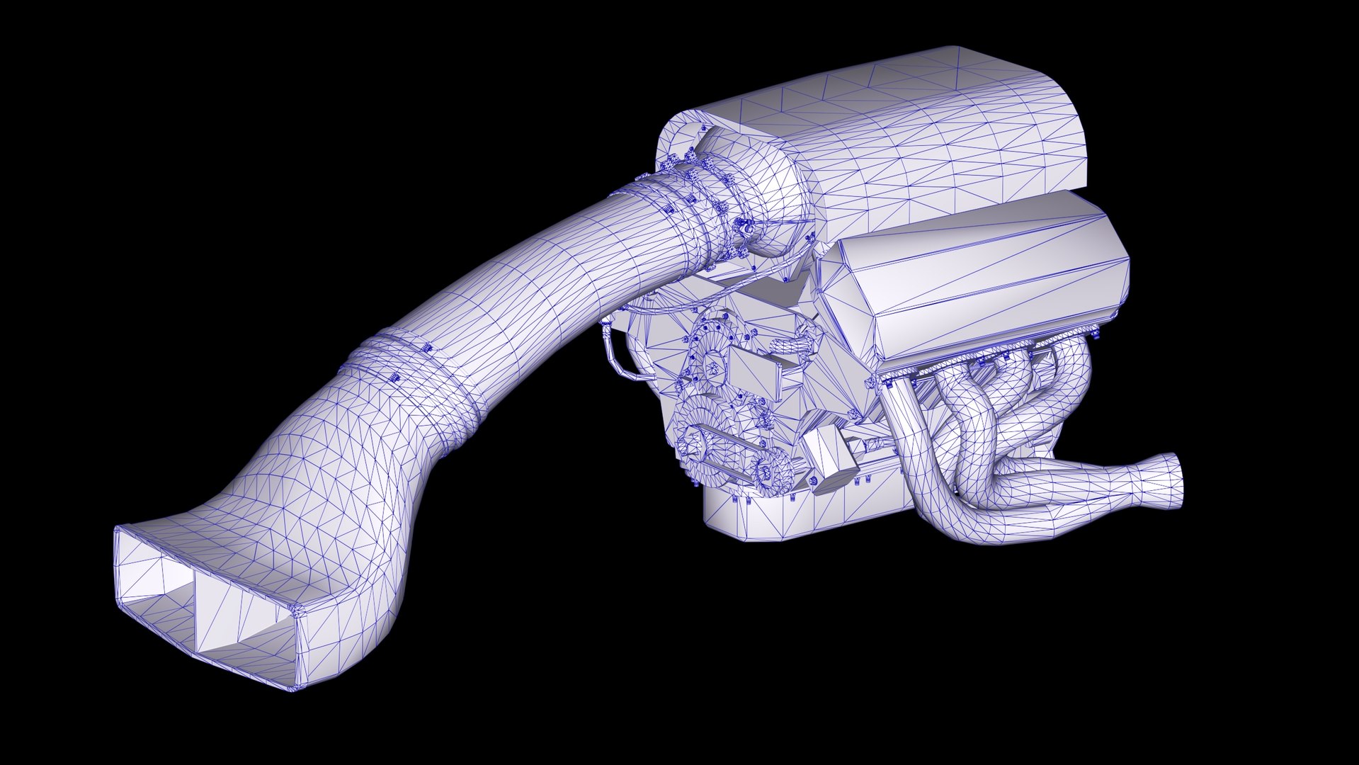 3D Prostock NHRA Drag Race V8 Engine - TurboSquid 2325566