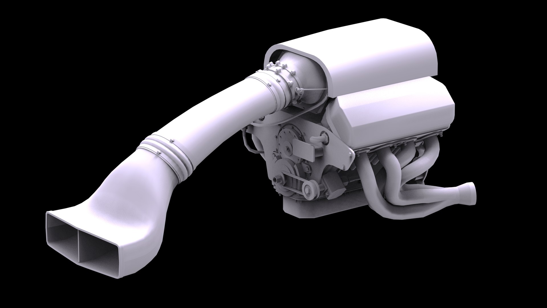 3D Prostock NHRA Drag Race V8 Engine - TurboSquid 2325566