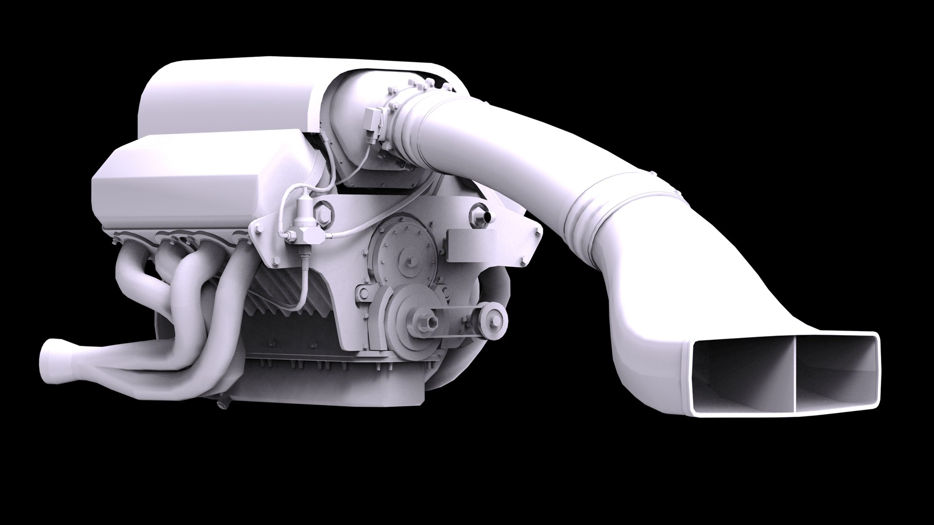 3D Prostock NHRA Drag Race V8 Engine - TurboSquid 2325566