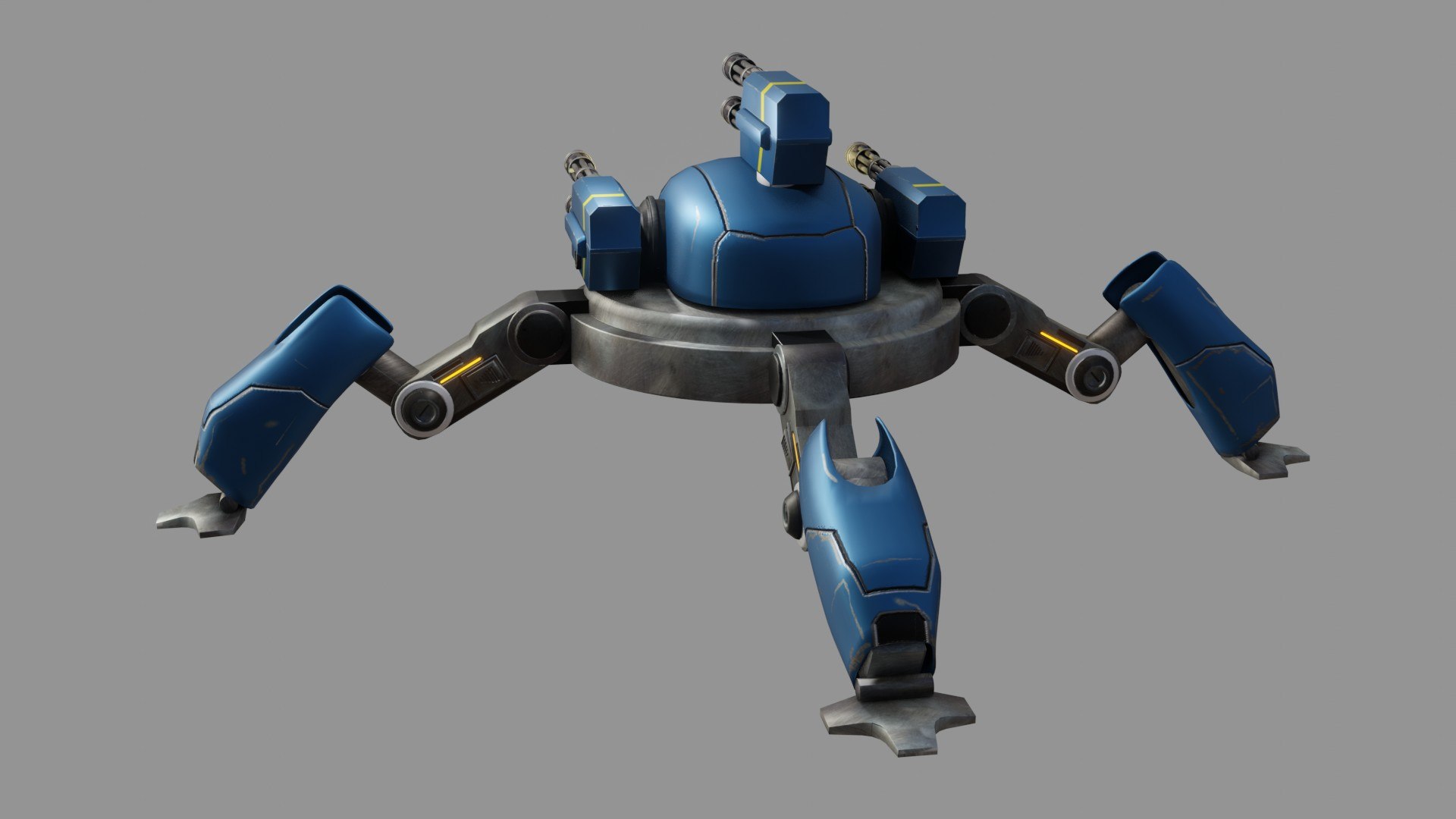 3D Sci Fi Quad Bot - Low Poly - Game Ready - PBR - TurboSquid 1792352
