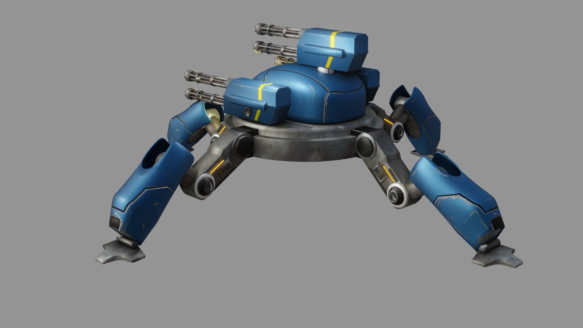 3D Sci Fi Quad Bot - Low Poly - Game Ready - PBR - TurboSquid 1792352