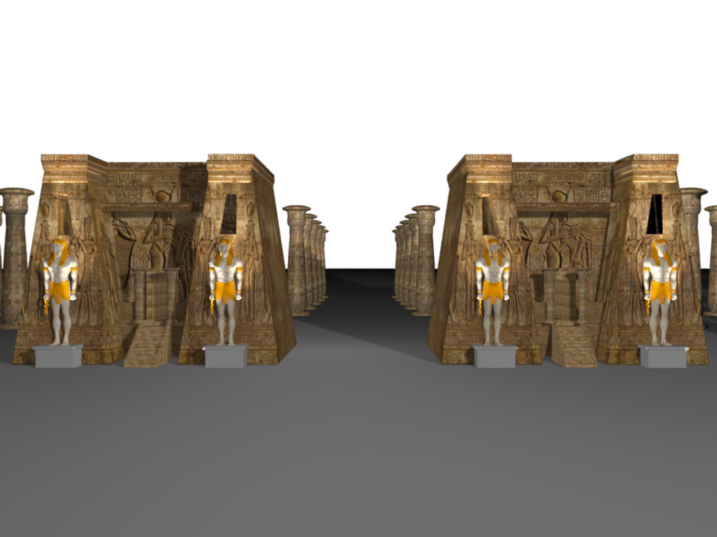Pharaonic Temple Egypt Model - TurboSquid 1583205