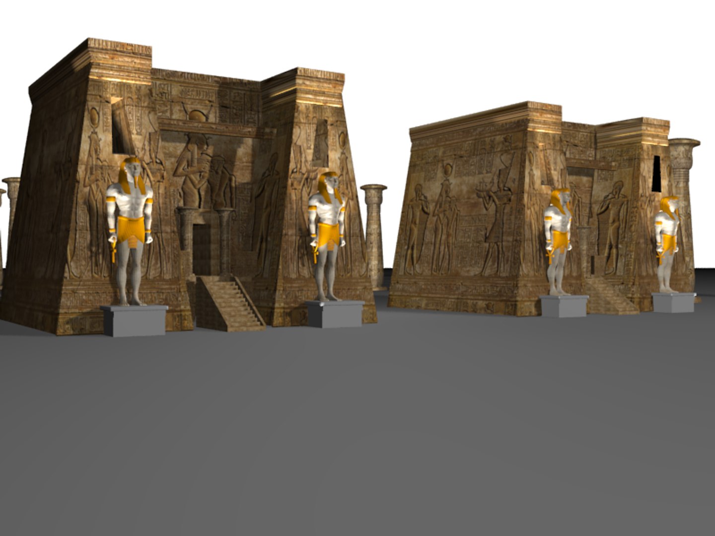 Pharaonic Temple Egypt Model - TurboSquid 1583205