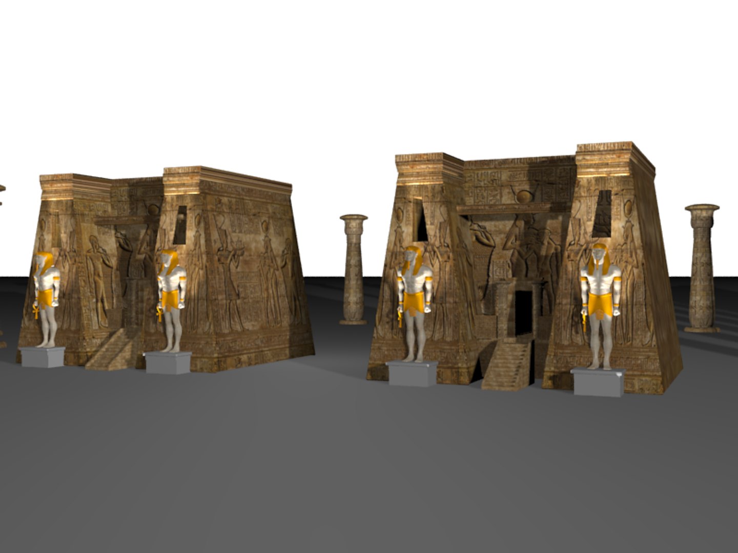 Pharaonic Temple Egypt Model - TurboSquid 1583205