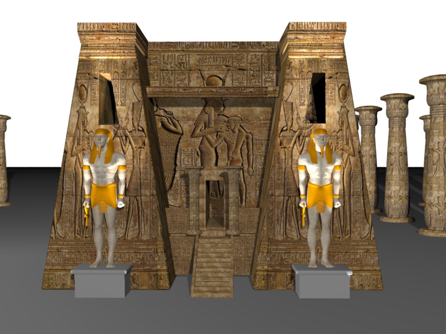 Pharaonic Temple Egypt Model - TurboSquid 1583205