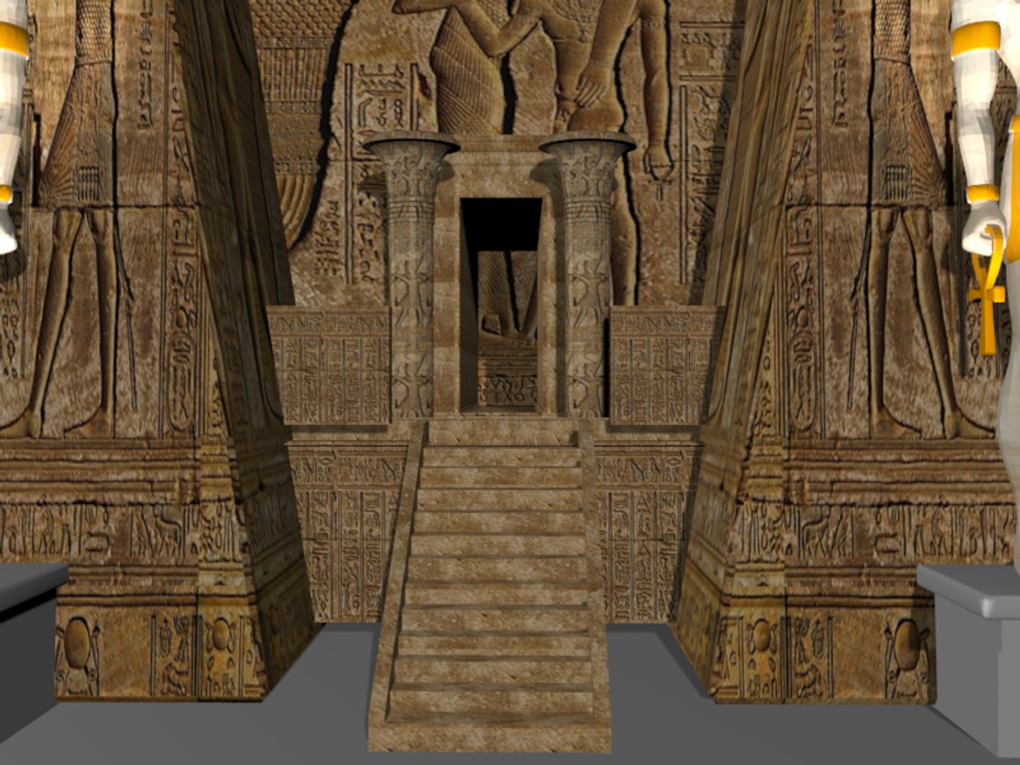 Pharaonic Temple Egypt Model - TurboSquid 1583205