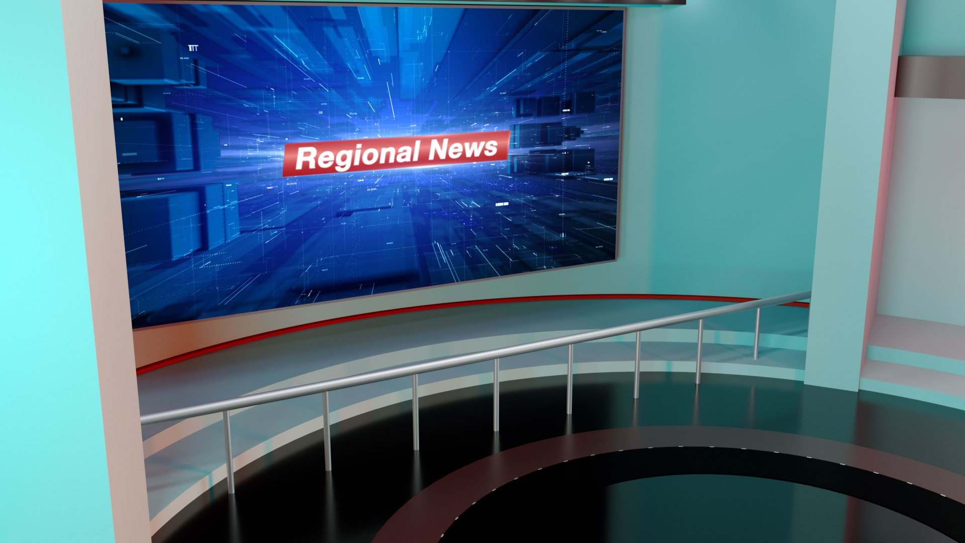 3D TV Virtual Set - TurboSquid 1729456