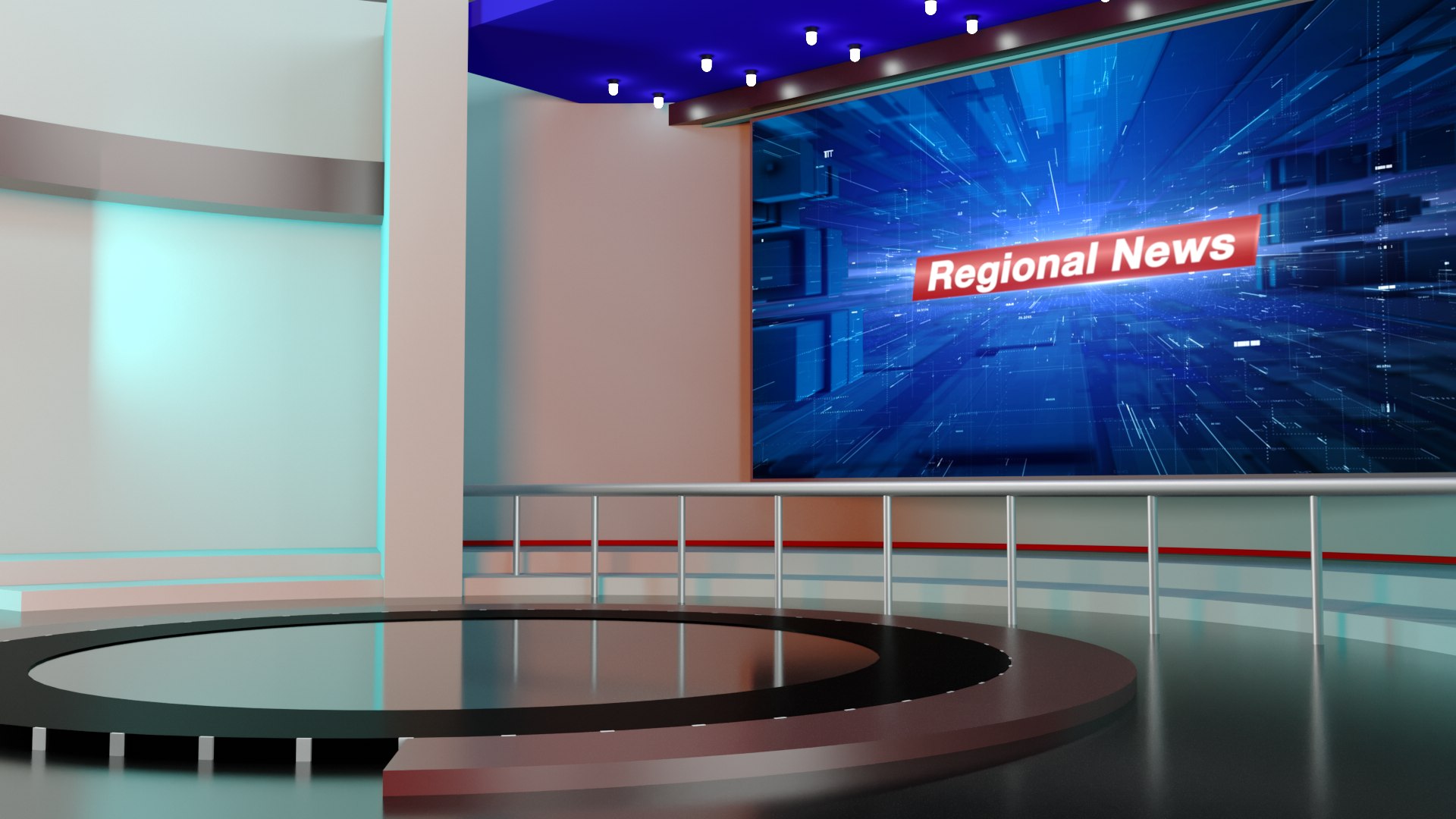 3D TV Virtual Set - TurboSquid 1729456