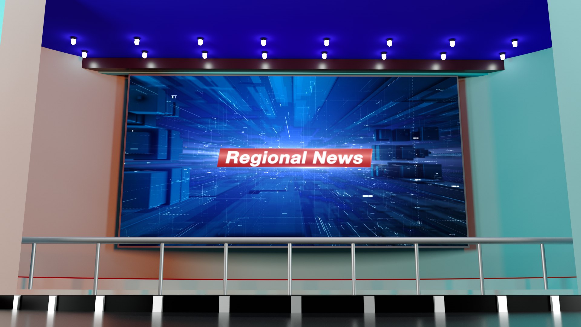 3D TV Virtual Set - TurboSquid 1729456