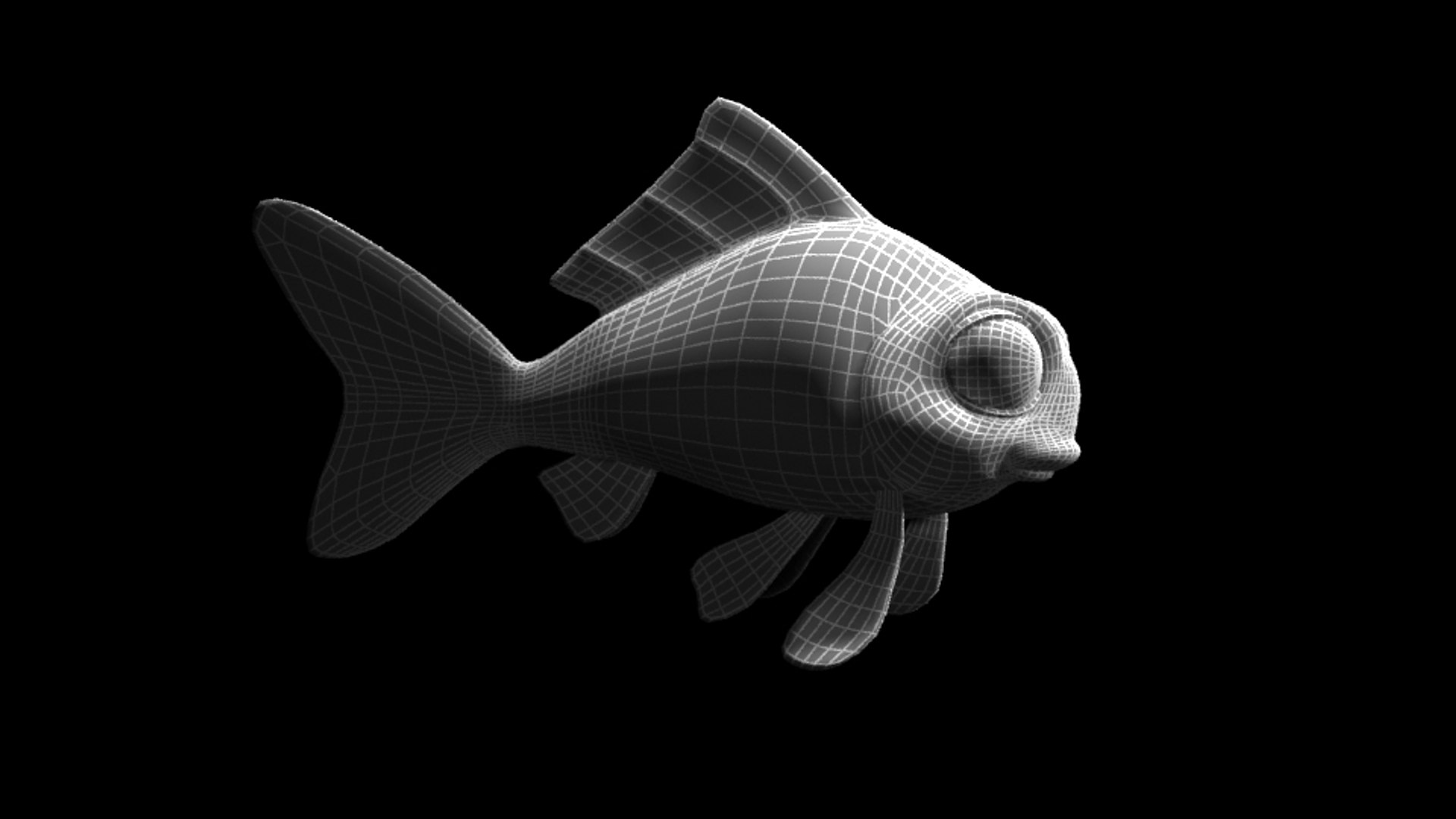 3d Cartoon Fish Dave Model