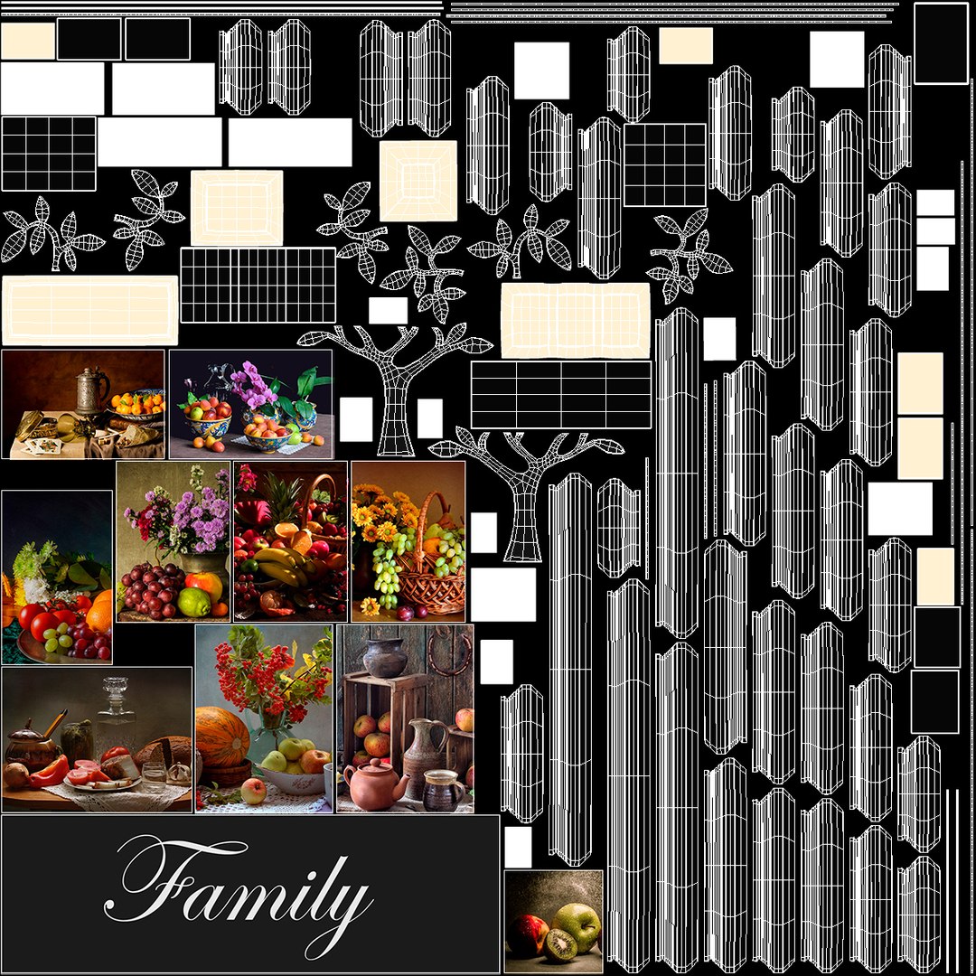 3D Family Tree Frames - TurboSquid 1859287
