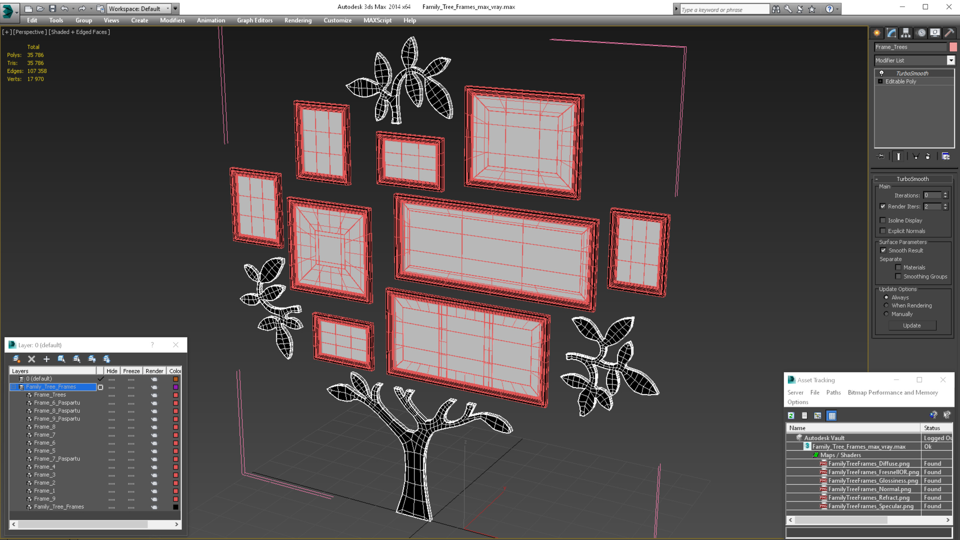 3D Family Tree Frames - TurboSquid 1859287
