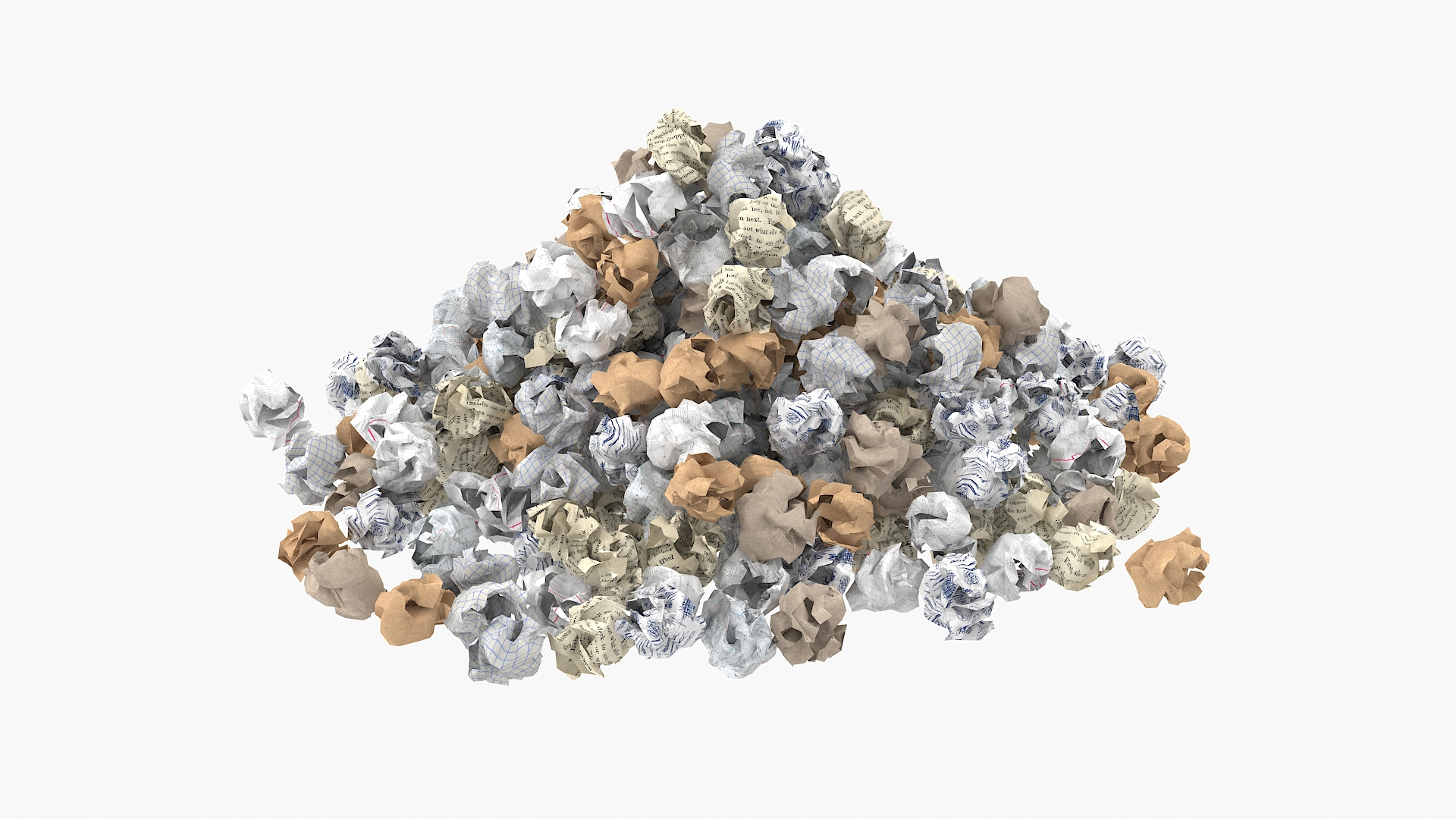 Crumpled Paper Pile Model - TurboSquid 2050739