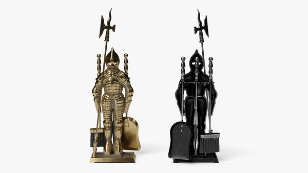 Knight Fireplace Tools 3D model - TurboSquid 1722220