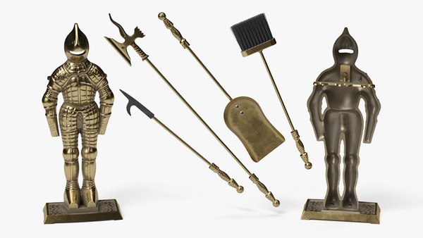 Knight Fireplace Tools 3D model - TurboSquid 1722220