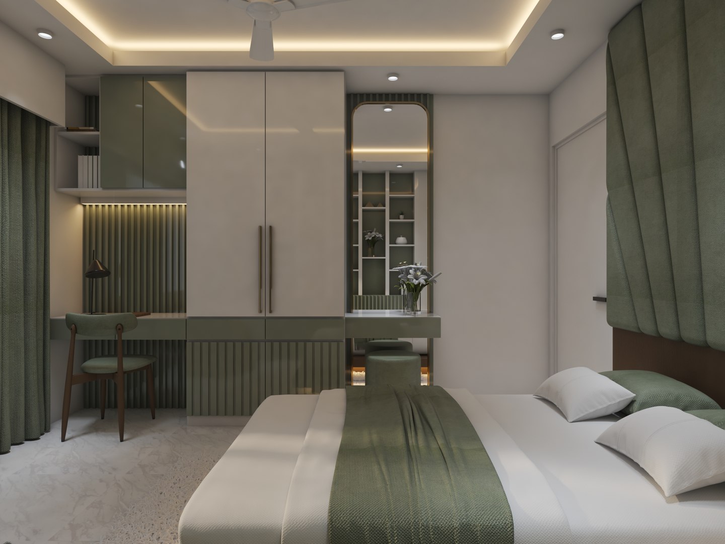 3D Interior Design Of Guest Bed Room Model - TurboSquid 2153773