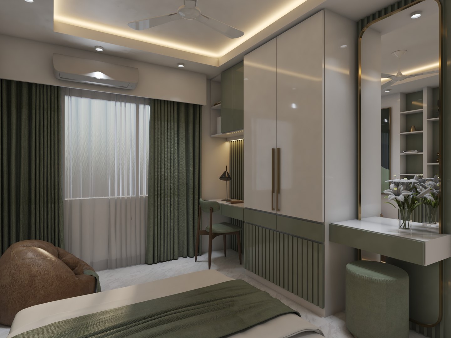 3D Interior Design Of Guest Bed Room Model - TurboSquid 2153773