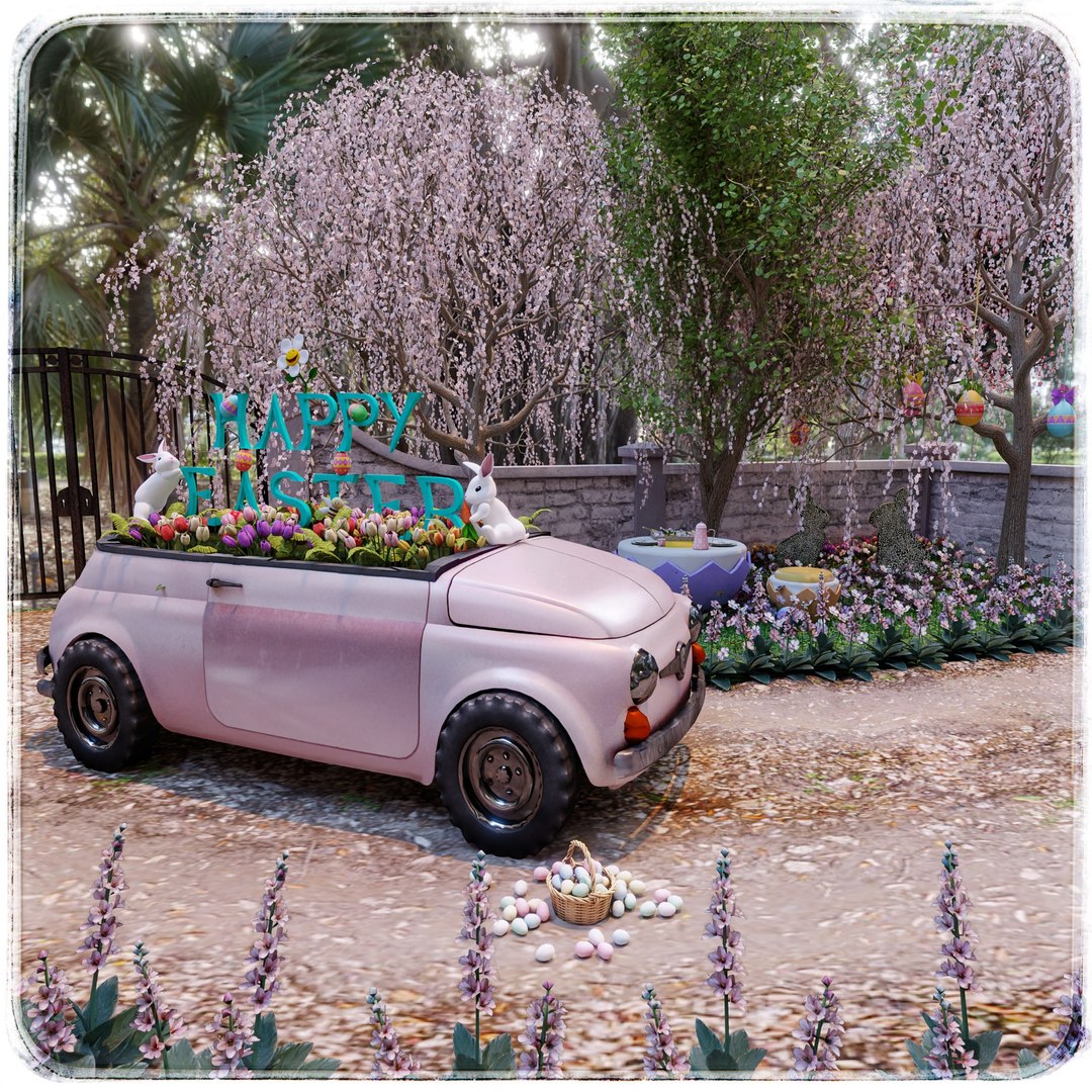 3D Model Easter Egg Hunt Blender Scene - TurboSquid 2301095