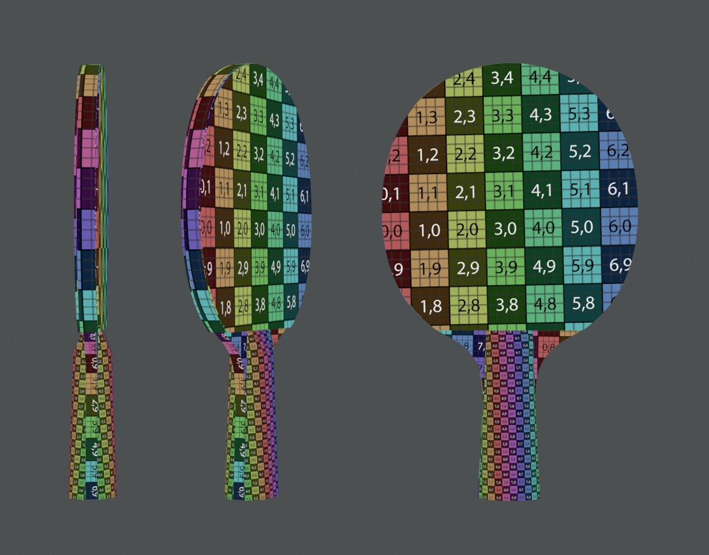 Tennis Paddle Table 3D Model - TurboSquid 1206173