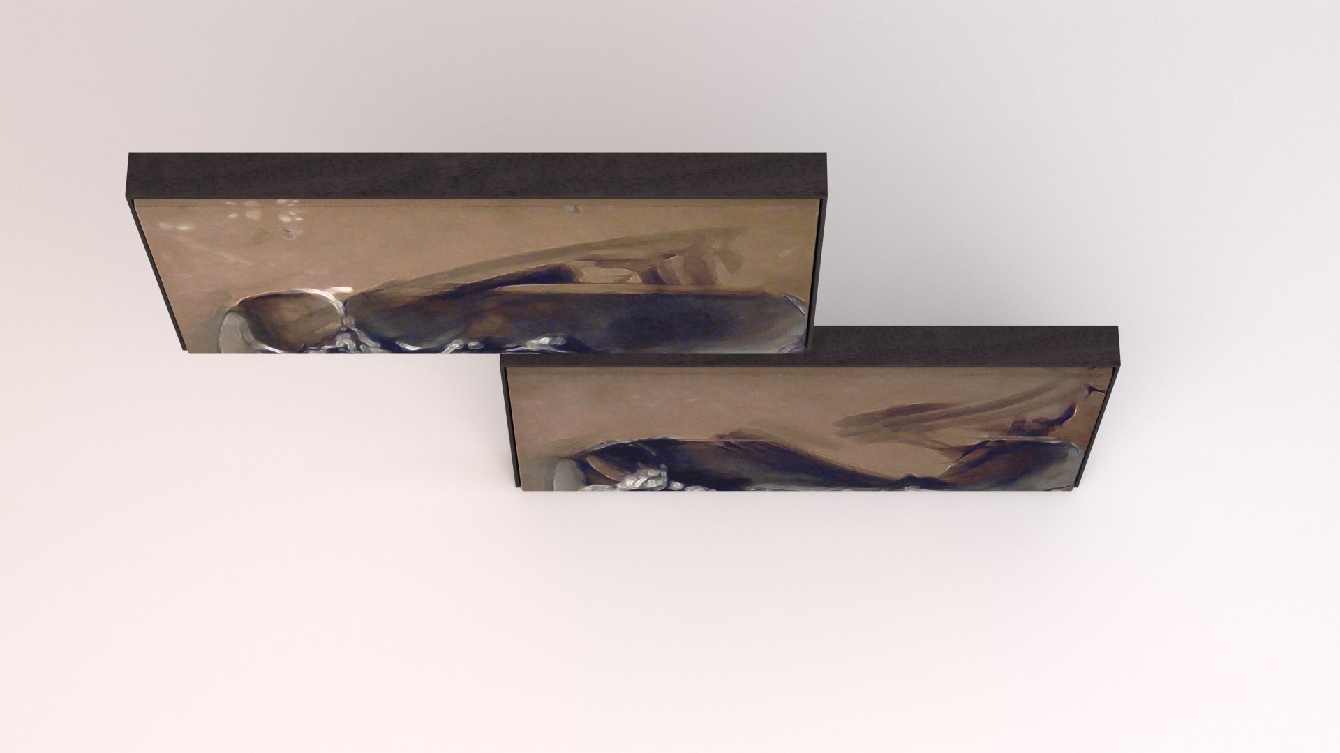 Modern Art Canvas Inset 3d Model