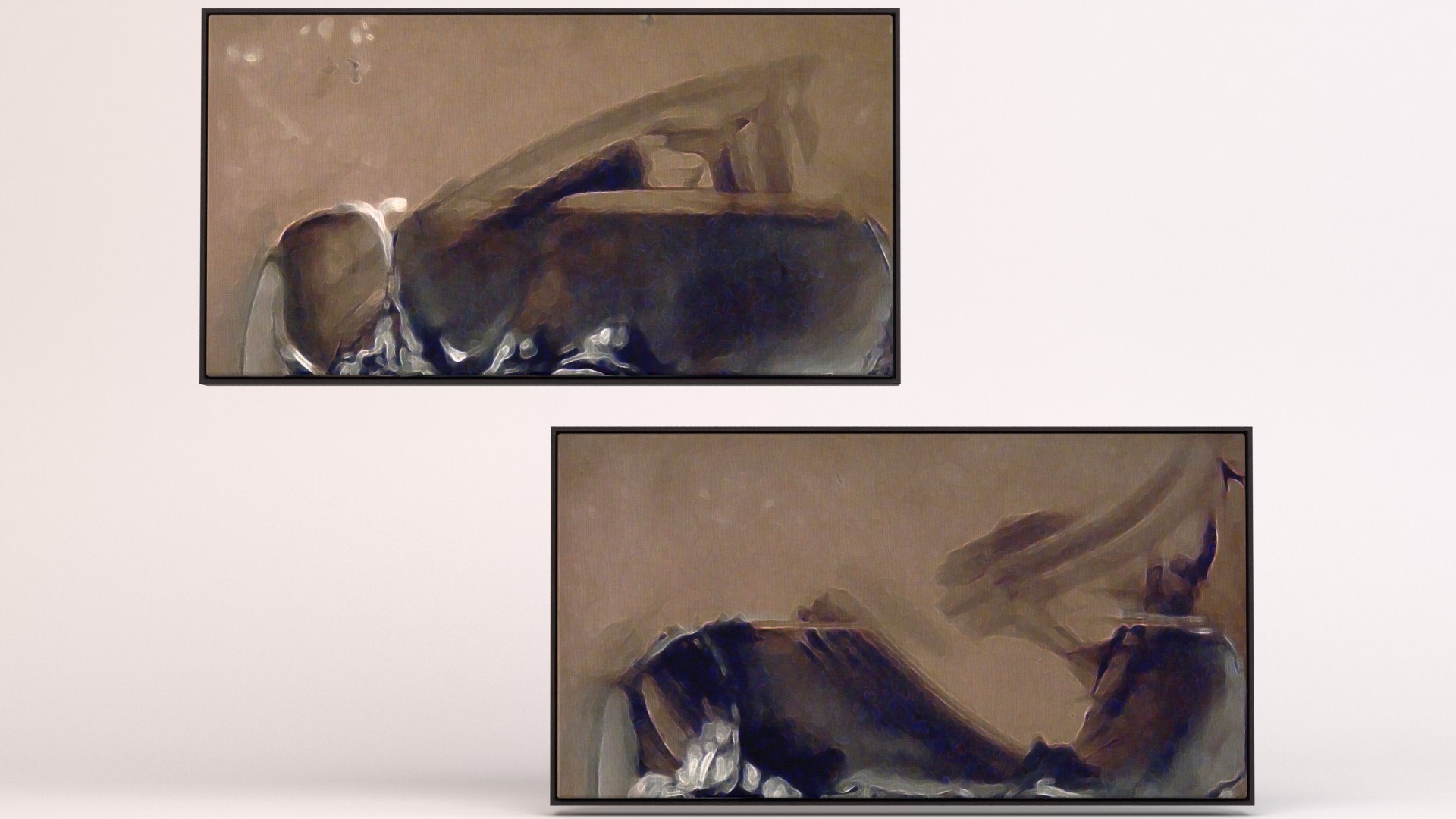 Modern Art Canvas Inset 3d Model